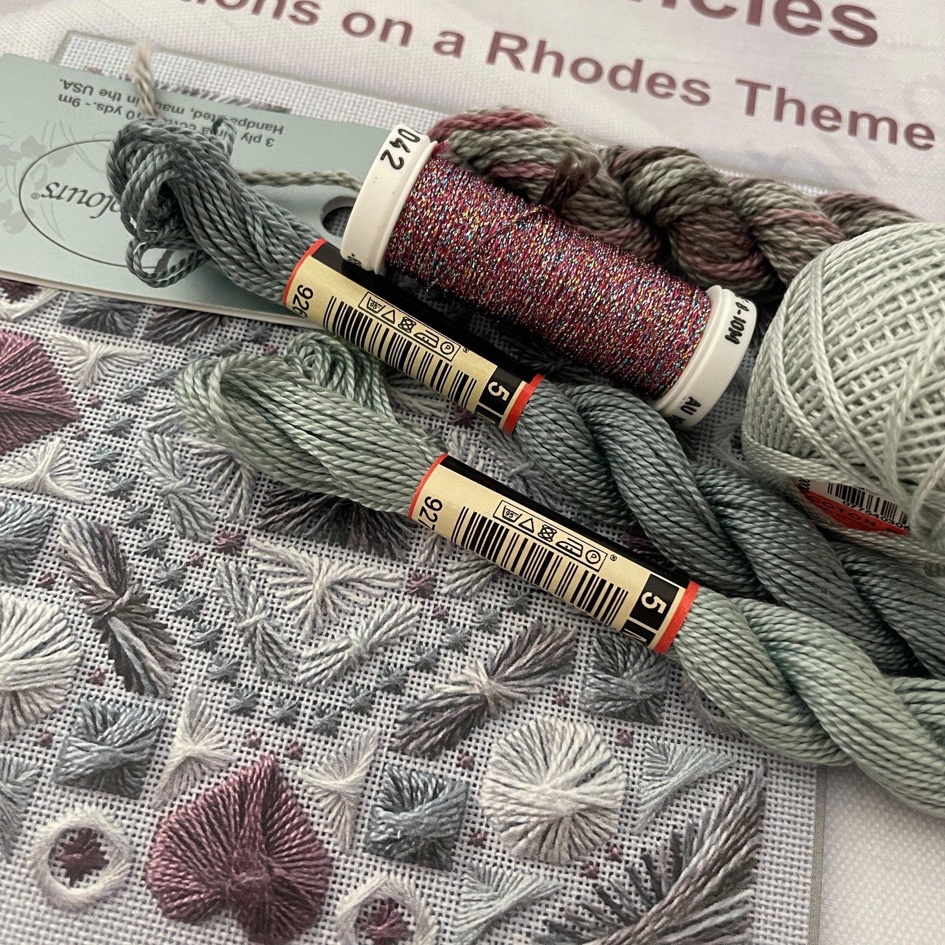 Variations on a Rhodes Theme - Stitch on 24 ct or 18 ct canvas – Freda ...